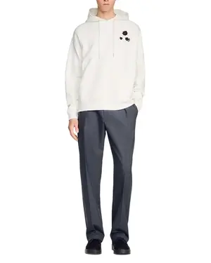 Sandro Oversized Flocked Floral Sweatshirt