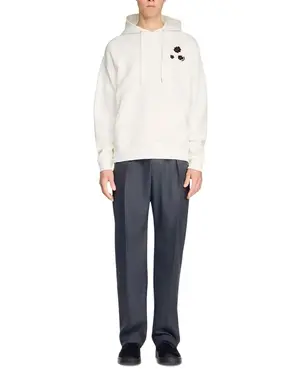Sandro Oversized Flocked Floral Sweatshirt