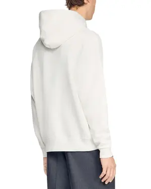 Sandro Oversized Flocked Floral Sweatshirt