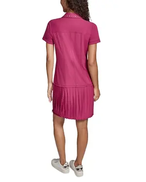 Karl Lagerfeld Paris Button Front Pleated Dress