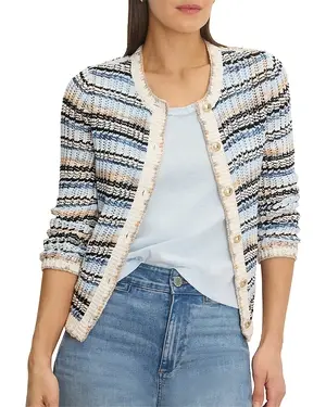 NIC+ZOE Coastlines Cardigan - Blue Multi
