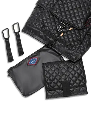 Mz Wallace Quilted Nylon Backpack
