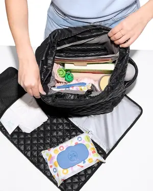 Mz Wallace Quilted Nylon Backpack