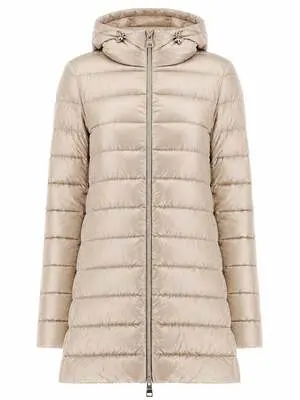 Herno Short Puffer Coat With High Collar - Beige
