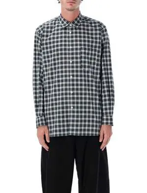 Comme Des Garçons Comme Des Garcons Relaxed Fit Checkered Shirt - Size L Grey