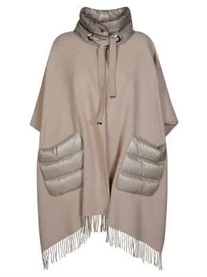 Herno Cozy Poncho With Stylish Detailing Fall/winter 2026 - Beige