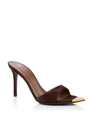 GIUSEPPE ZANOTTI Intriigo Embellished Toe Slide Sandals - Ebano