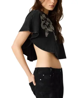 Steve Madden Callum Embellished Knit Top