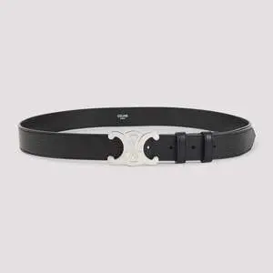 Celine Classic 3cm Leather Belt For - Black