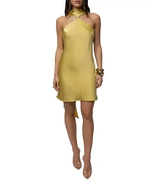 JLUXLABEL Jasmine Drape Mini Dress - Yellow