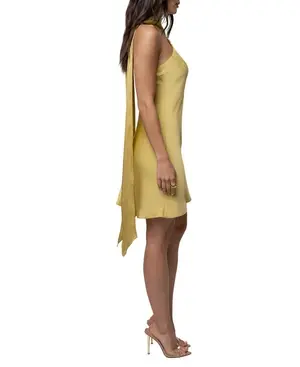 JLUXLABEL Jasmine Drape Mini Dress - Yellow