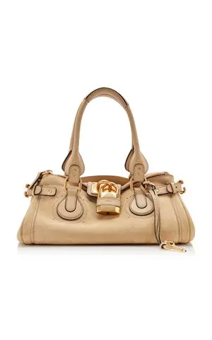 Chloé Paddington Suede Shoulder Bag - Tan