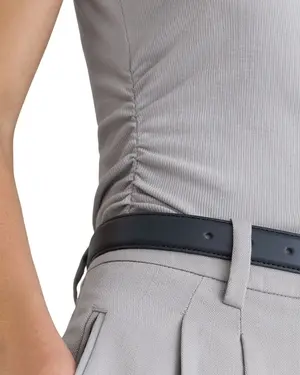 REISS Trinny Sheer Detail Rib Vest