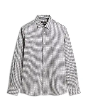 Ted Baker London Grelish Slim Fit Micro Pattern Shirt - Grey