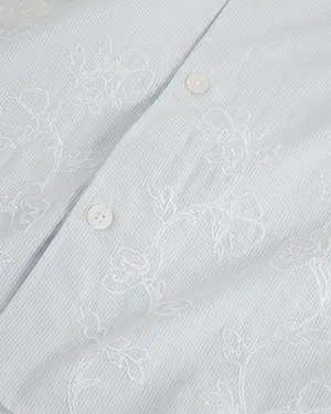 Ted Baker London Josef Relaxed Fit Floral Embroidery Shirt