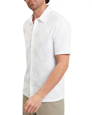 Ted Baker London Michy Regular Fit Jacquard Shirt - White