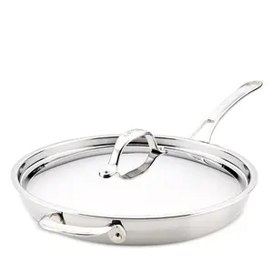 ANOLON Everlast Tri Ply Clad 12.5 Frying Pan With Lid - Silver