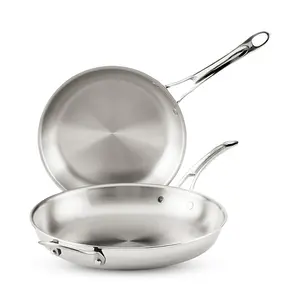 ANOLON Everlast Tri Ply Clad 2 Piece Frying Pan Set - Silver
