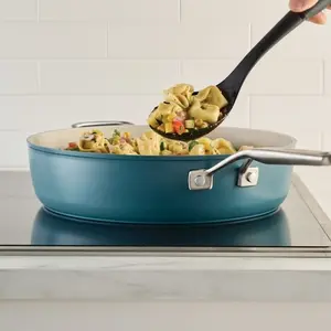 KITCHENAID Hard Anodized Ceramic Induction Saute Pan With Lid - Blue
