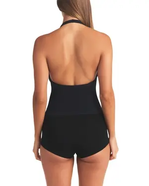 SKIMS Smooth Layers Halter Top - Obsidian