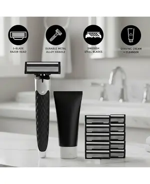 PURSONIC Premium Comfort Shaving Kit Complete Grooming Essentials