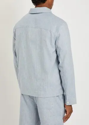 WAX LONDON Eldon Striped Cotton And Linen-blend Jacket