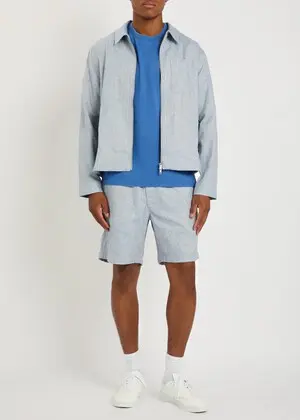 WAX LONDON Eldon Striped Cotton And Linen-blend Jacket