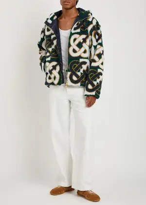 Casablanca Logo-monogrammed Hooded Fleece Jacket - Multi Print