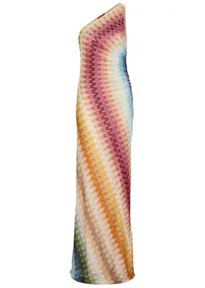 Missoni One-shoulder Patterned Maxi Dress - Multicoloured