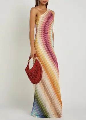 Missoni One-shoulder Patterned Maxi Dress