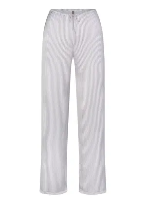 SKIMS Lace-trim Woven Shine Trousers - Silver