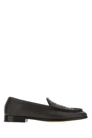 Bottega Veneta Dark Leather Silenzio Loafers - Brown