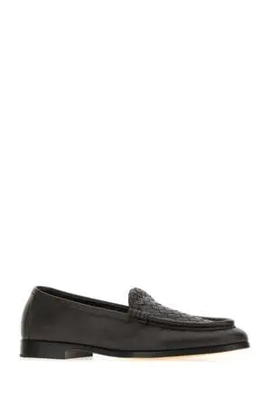 Bottega Veneta Dark Leather Silenzio Loafers - Brown
