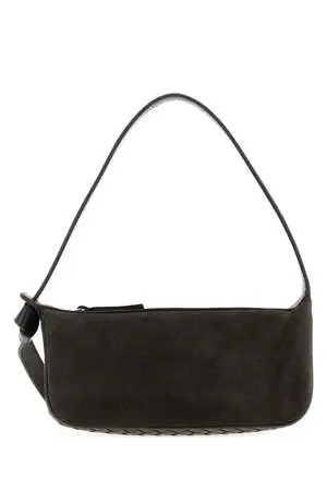 Bottega Veneta Dark Suede And Nappa Leather Nodo Shoulder Bag - Brown