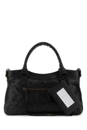 Balenciaga Leather Le City First Handbag - Black