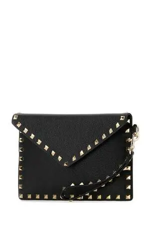 Valentino Garavani Leather Rockstud Clutch