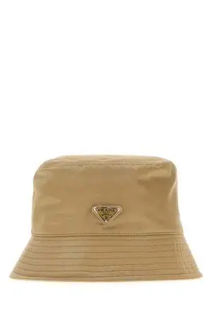 Prada Beige Nylon Bucket Hat - Brown