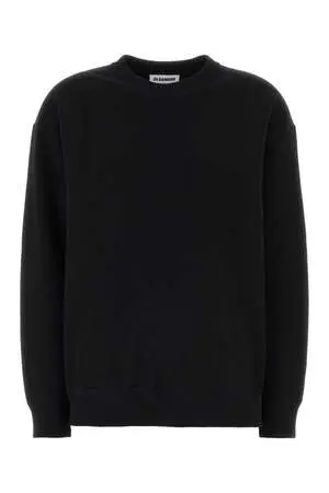 JIL SANDER Cotton Crewneck Sweatshirt - Black