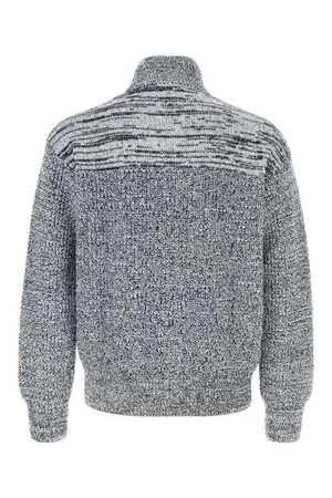 FERRAGAMO Two-tone Cotton Blend Cardigan