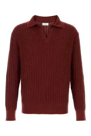 FERRAGAMO Cotton Blend Sweater - Red