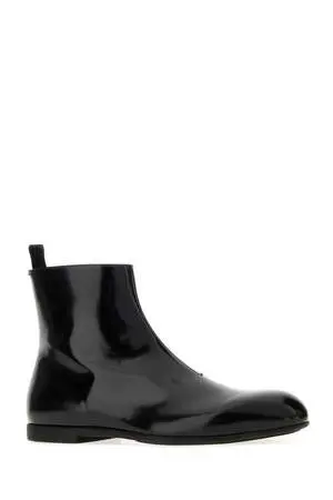 JIL SANDER Leather Ankle Boots
