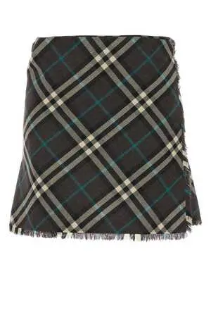 Burberry Embroidered Polyester Blend Mini Skirt - Multicolor
