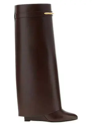 Givenchy Chocolate Leather Shark Boots - Brown