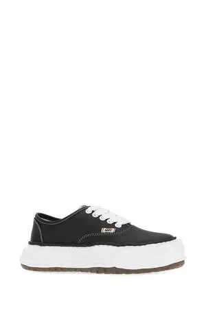 Mihara Yasuhiro Leather Baker Sneakers - Black