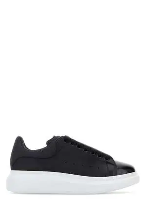 Alexander McQueen ALEXANDER MCQUEEN Leather Sneakers With Heel Black