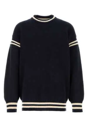 GOLDEN GOOSE Midnight Cotton Oversize Sweater - Blue