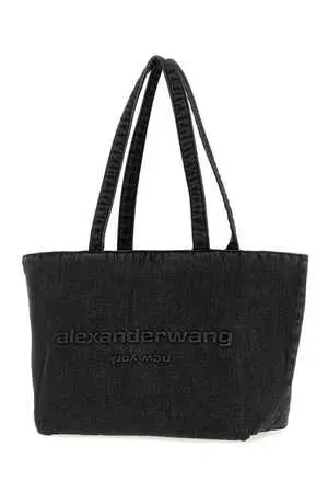 Alexander Wang Slate Denim Punch Shopping Bag