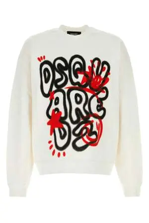 Dsquared2 Cotton Sweatshirt With Graphic Print - White