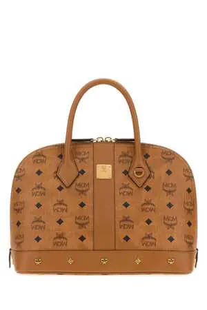 Mcm Printed Canvas Aren Vi Handbag