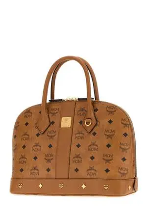Mcm Printed Canvas Aren Vi Handbag